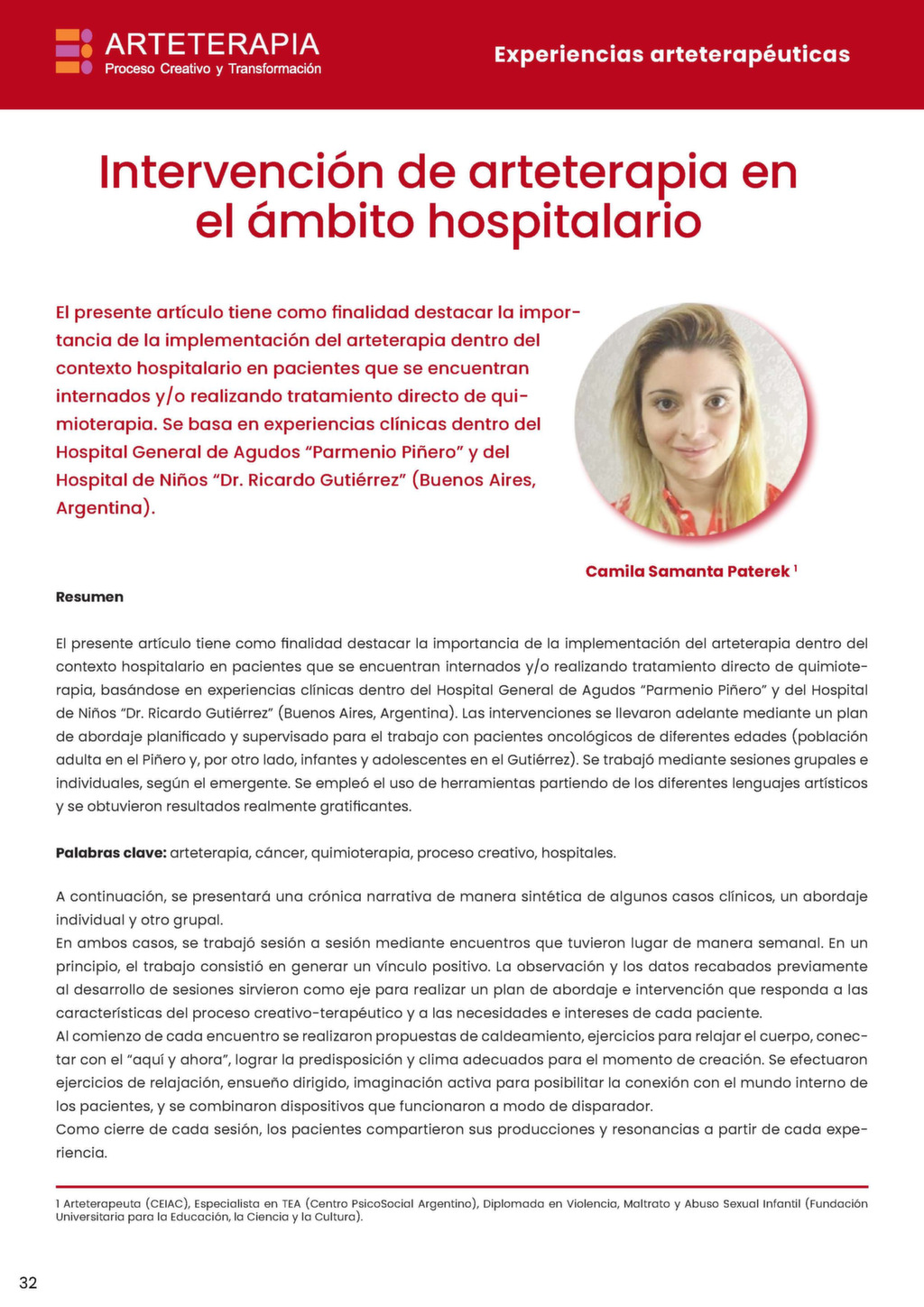 Arteterapia revista | Arteterapia. Proceso Creativo y Transformación