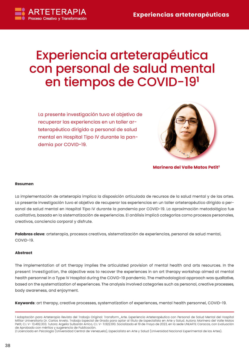 Arteterapia revista | Arteterapia. Proceso Creativo y Transformación